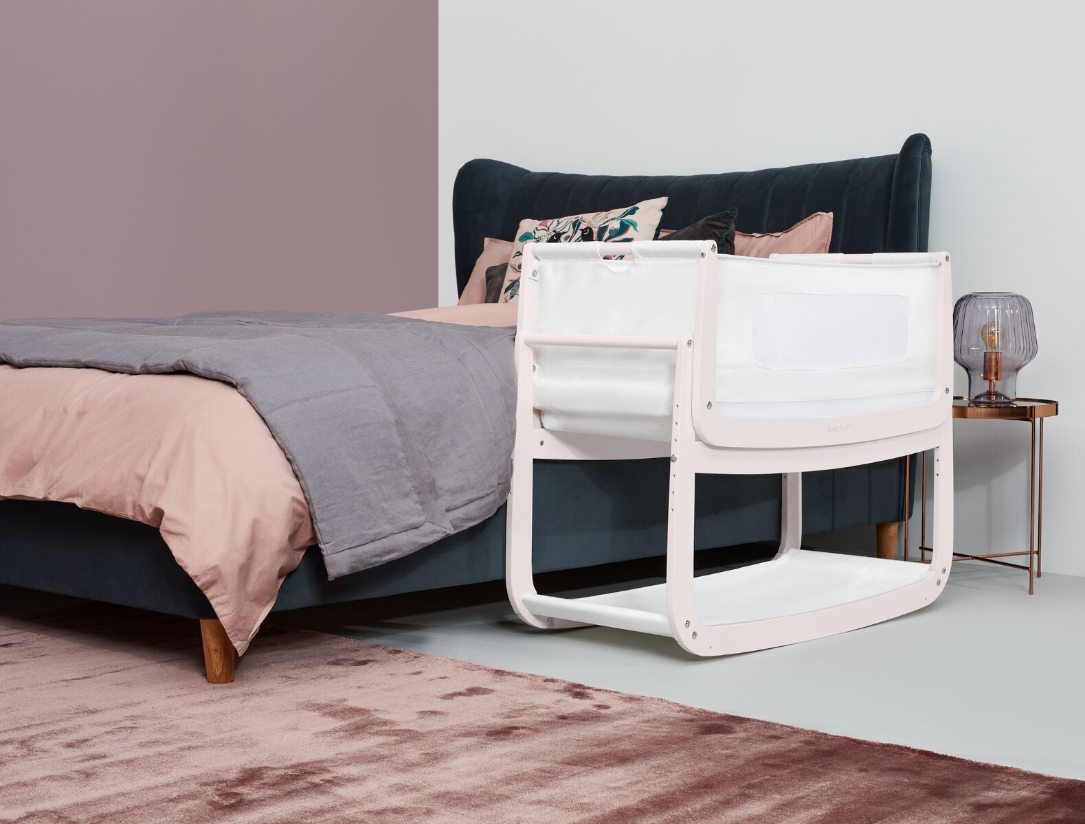Buy Snuz Pod SnuzPod4 Bedside Crib - Rose White / Blush - Baby Beds ...